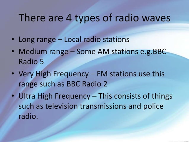 Radio waves presentation | PPTX