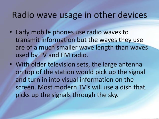 Radio waves presentation | PPTX
