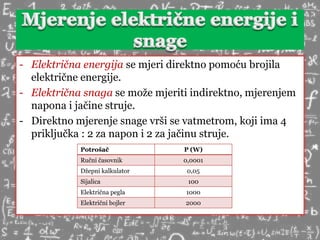 Rad i snaga elektricne struje | PPTX