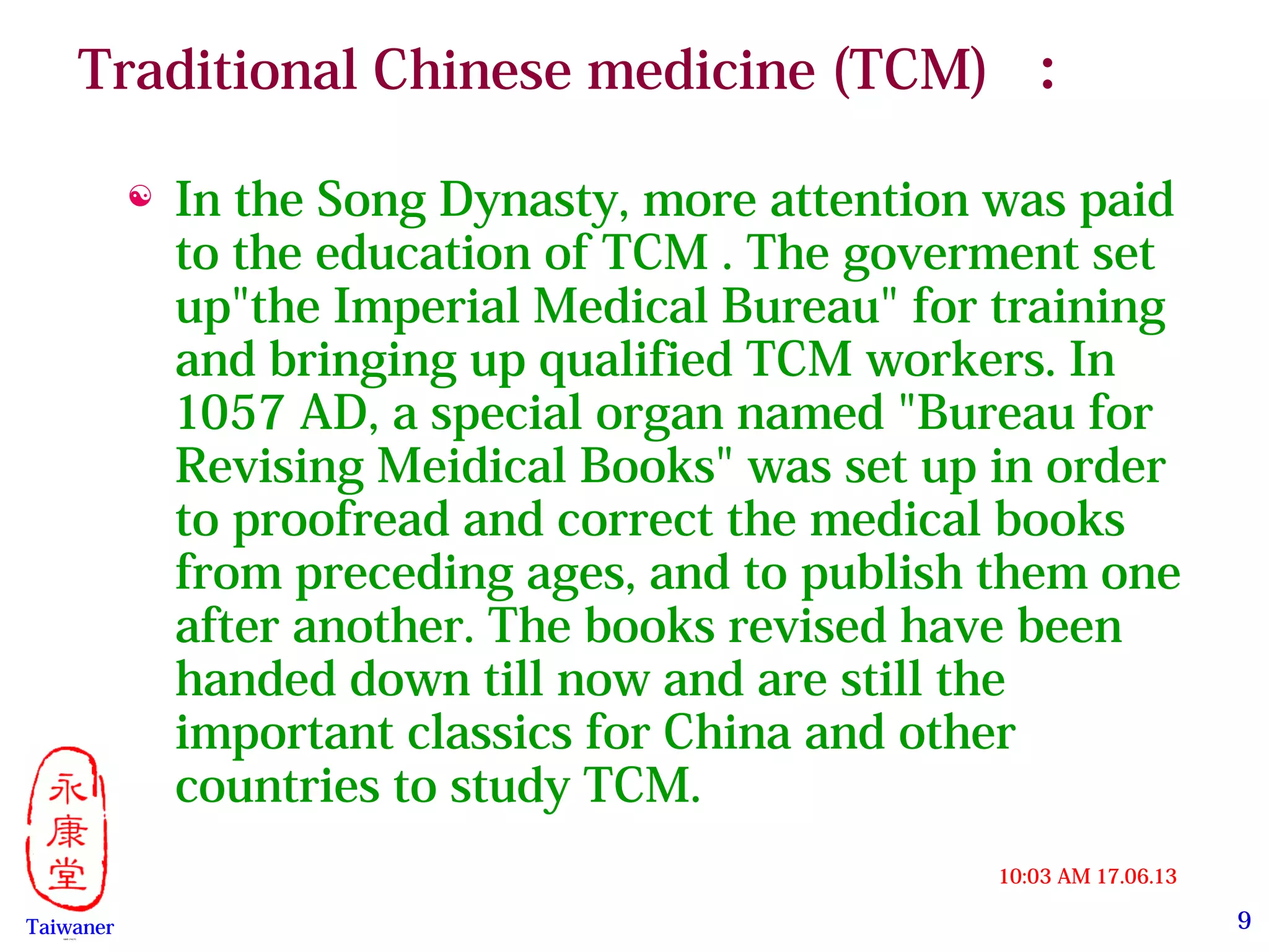 Raditional chinese medicine with a long history | PPT