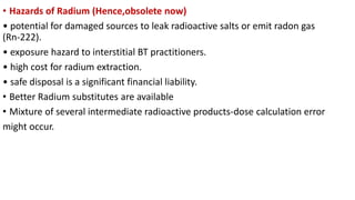 Radium and radium equivalent materials | PPTX