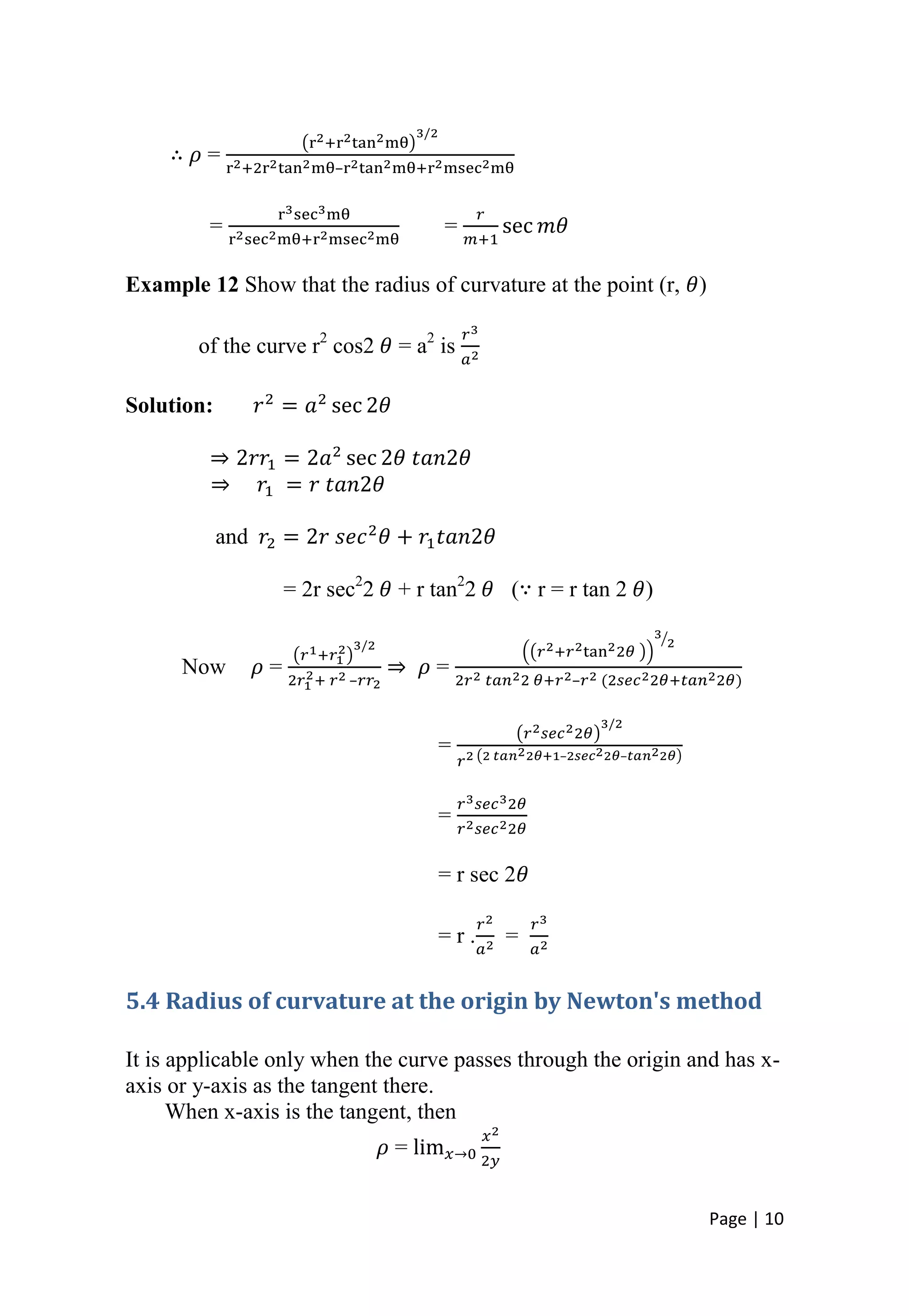 Radius of-curvature | PDF