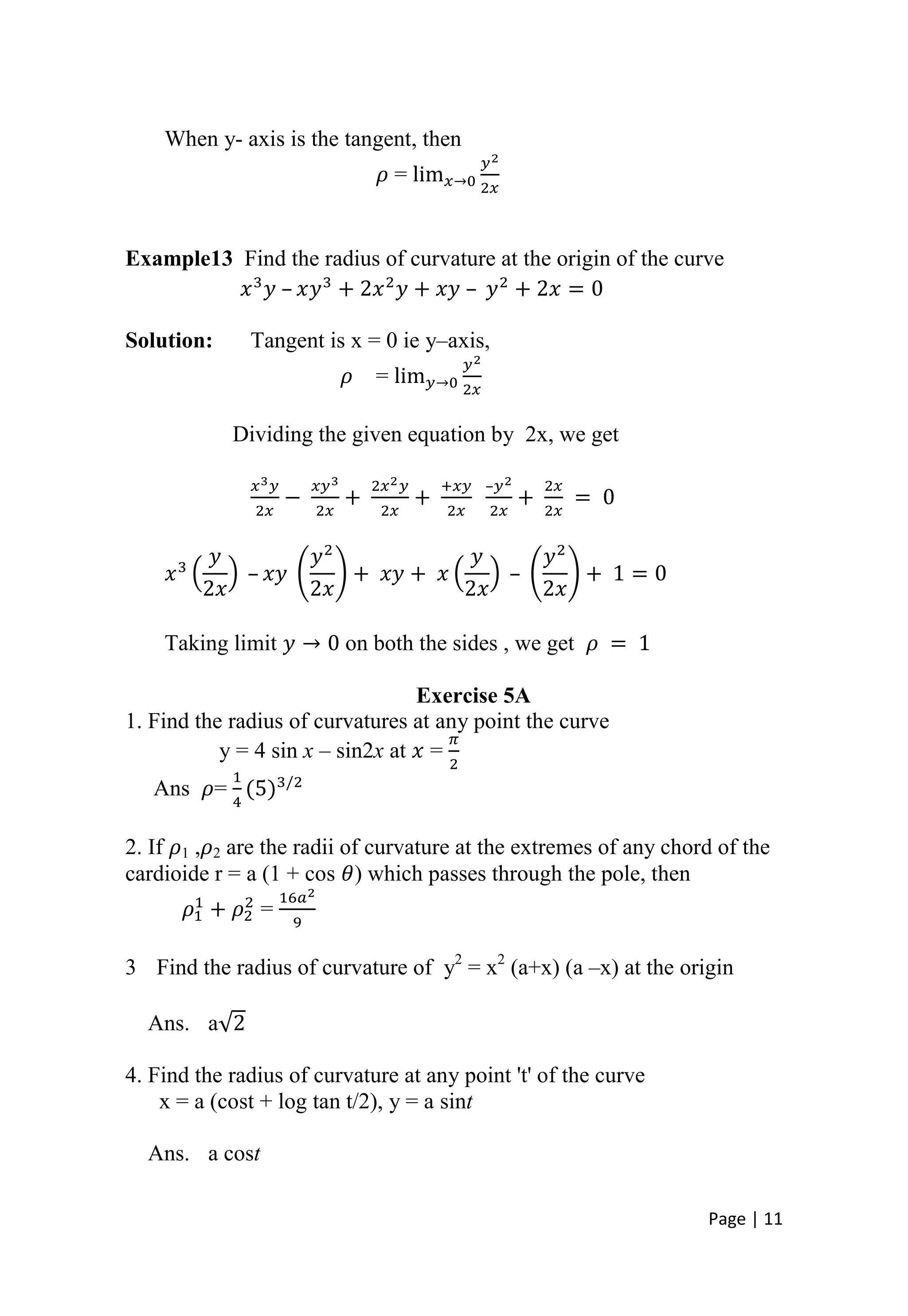 Radius of-curvature | PDF