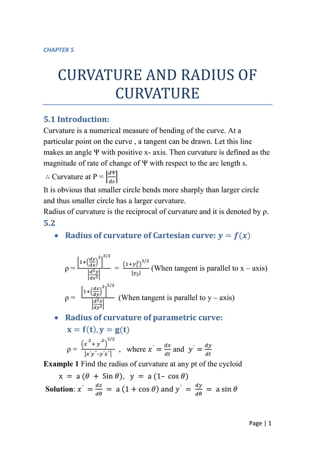 Radius of-curvature | PDF | Physics | Science
