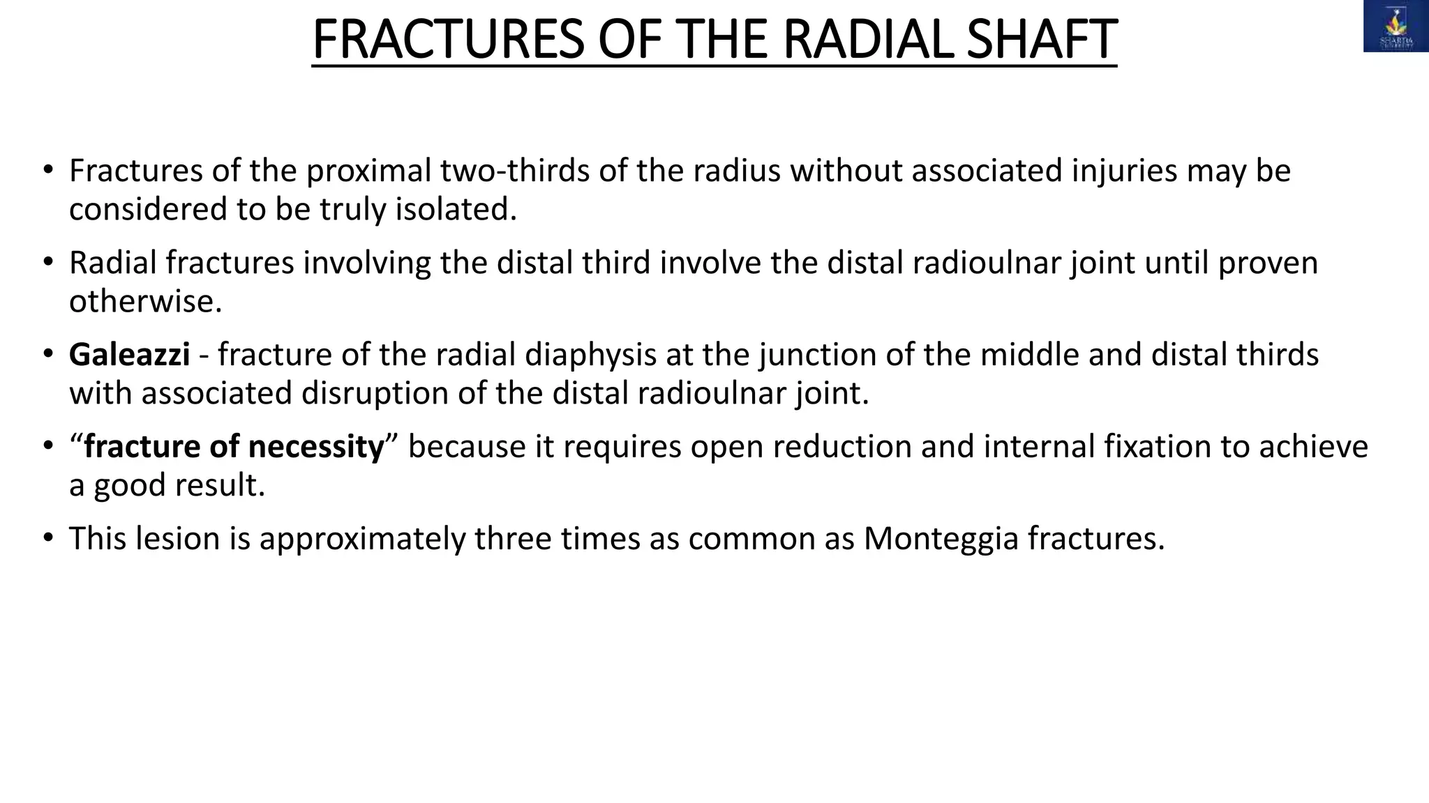Radius and Ulna Shaft Fracture | PPTX