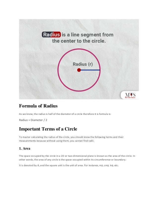 Radius Methods to Calculate the Radius of a Circle.pdf