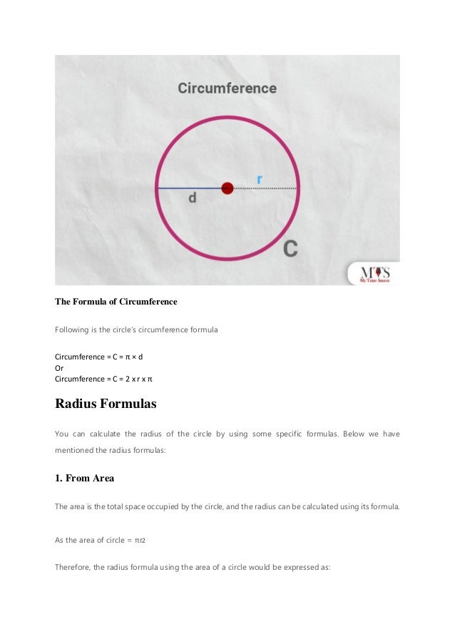 Radius Methods to Calculate the Radius of a Circle.pdf