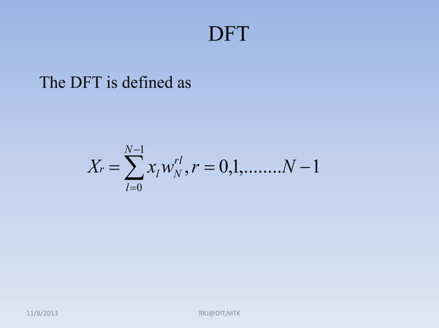 Radix 4 FFT algorithm and it time complexity computation | PPTX