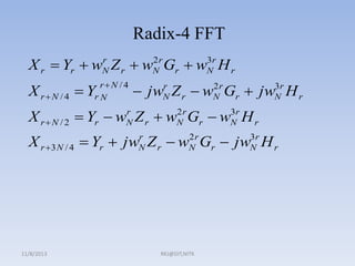 Radix 4 FFT algorithm and it time complexity computation | PPTX