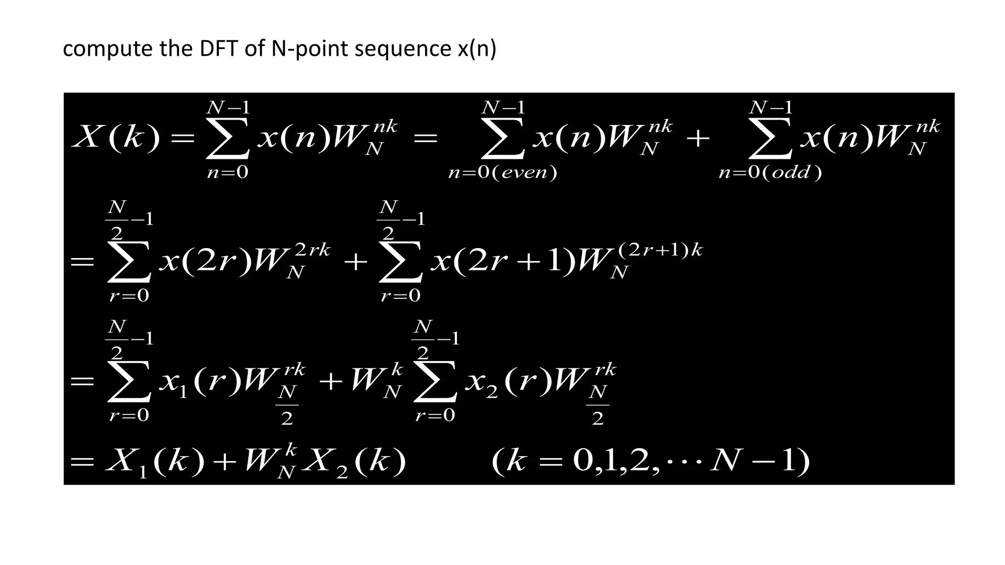Radix-2 DIT FFT | PPTX