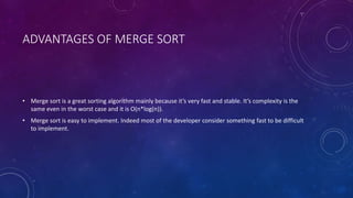 Radix and Merge Sort | PPTX