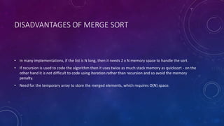 Radix and Merge Sort | PPTX