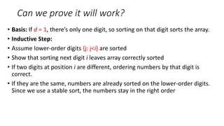SORTTING IN LINEAR TIME - Radix Sort | PPTX