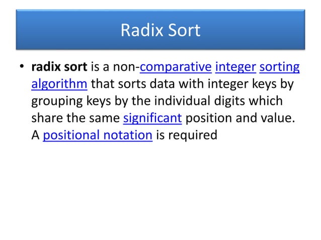 Radix Sort Pptx Programming Languages Computing