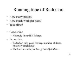 RadixSort.ppt | Programming Languages | Computing