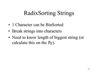 RadixSort.ppt | Programming Languages | Computing