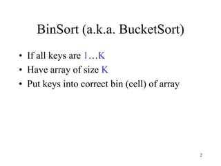 RadixSort.ppt | Programming Languages | Computing