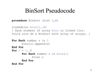 RadixSort.ppt | Programming Languages | Computing