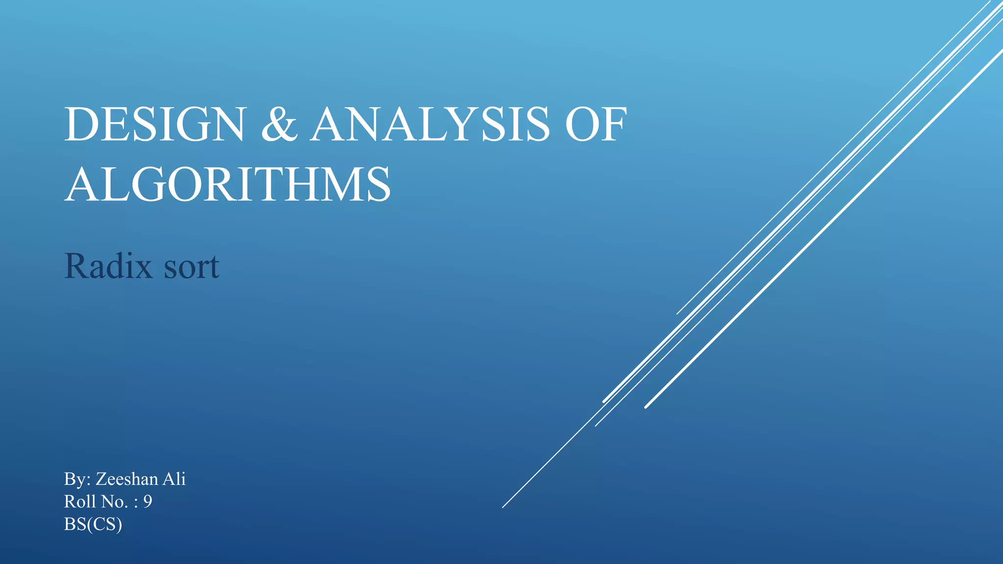 Radix sort concept | PPT