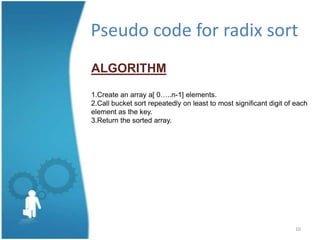 Radix sorting | PPTX