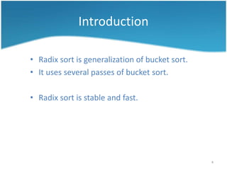 Radix sorting | PPTX