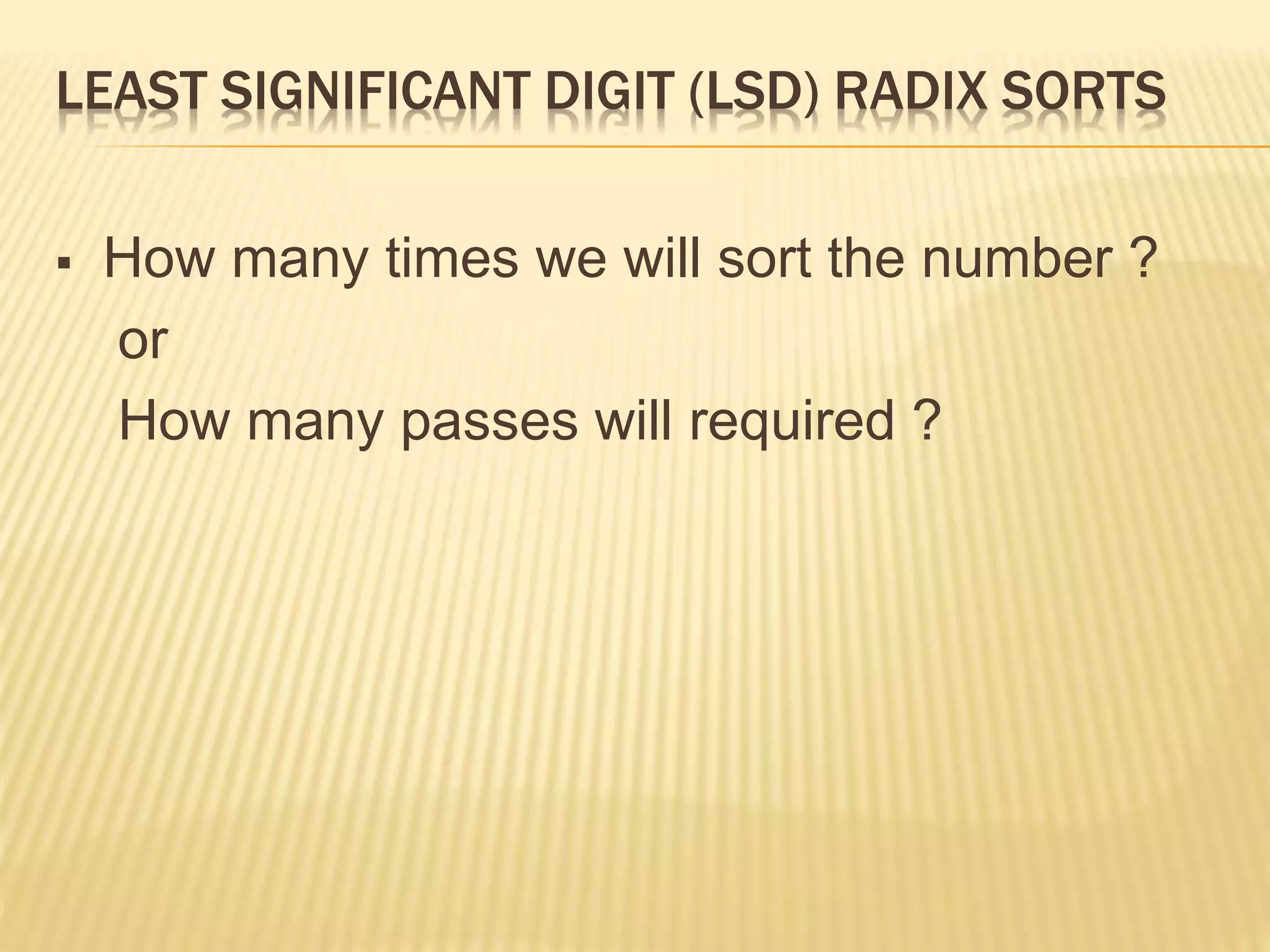 Radix sort presentation | PPTX