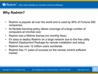 Radmin - efficient solution for business processes optimization | PPT