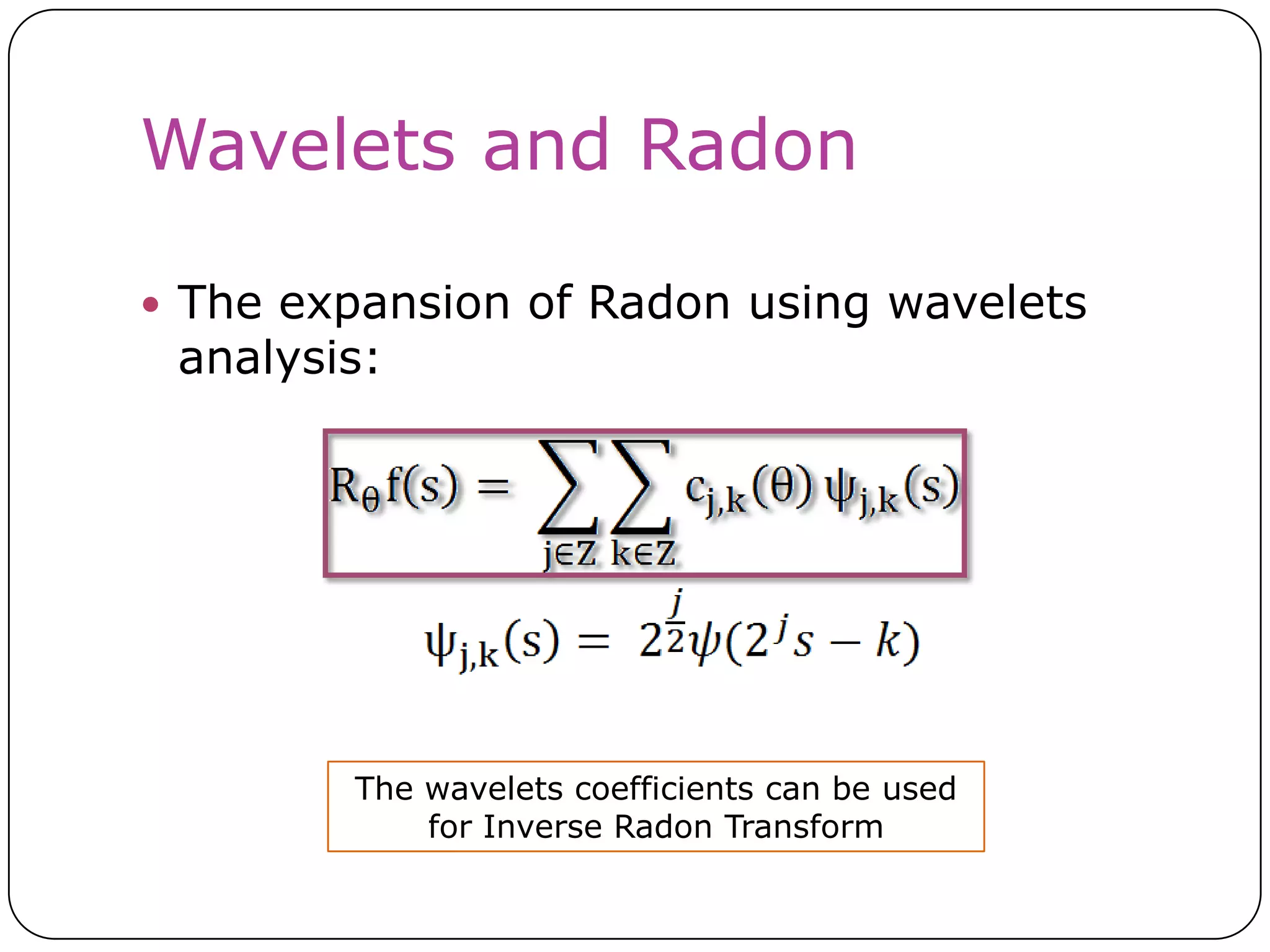 Radon Transform - image analysis | PPTX