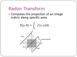 Radon Transform - image analysis | PPTX