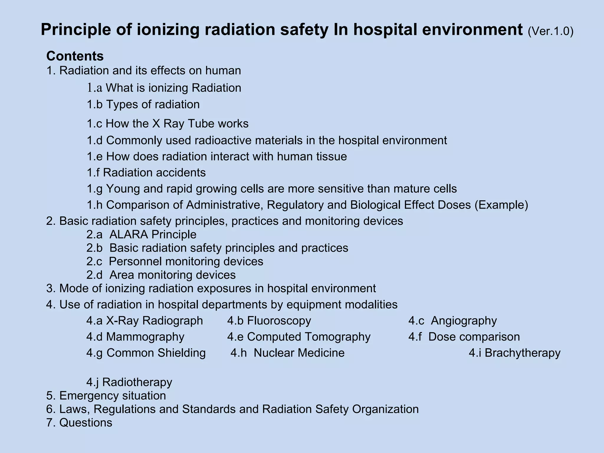 Rad safety at hospitals v 0_7 (25-jun-2010) peter+nyan | PPT | Medical ...