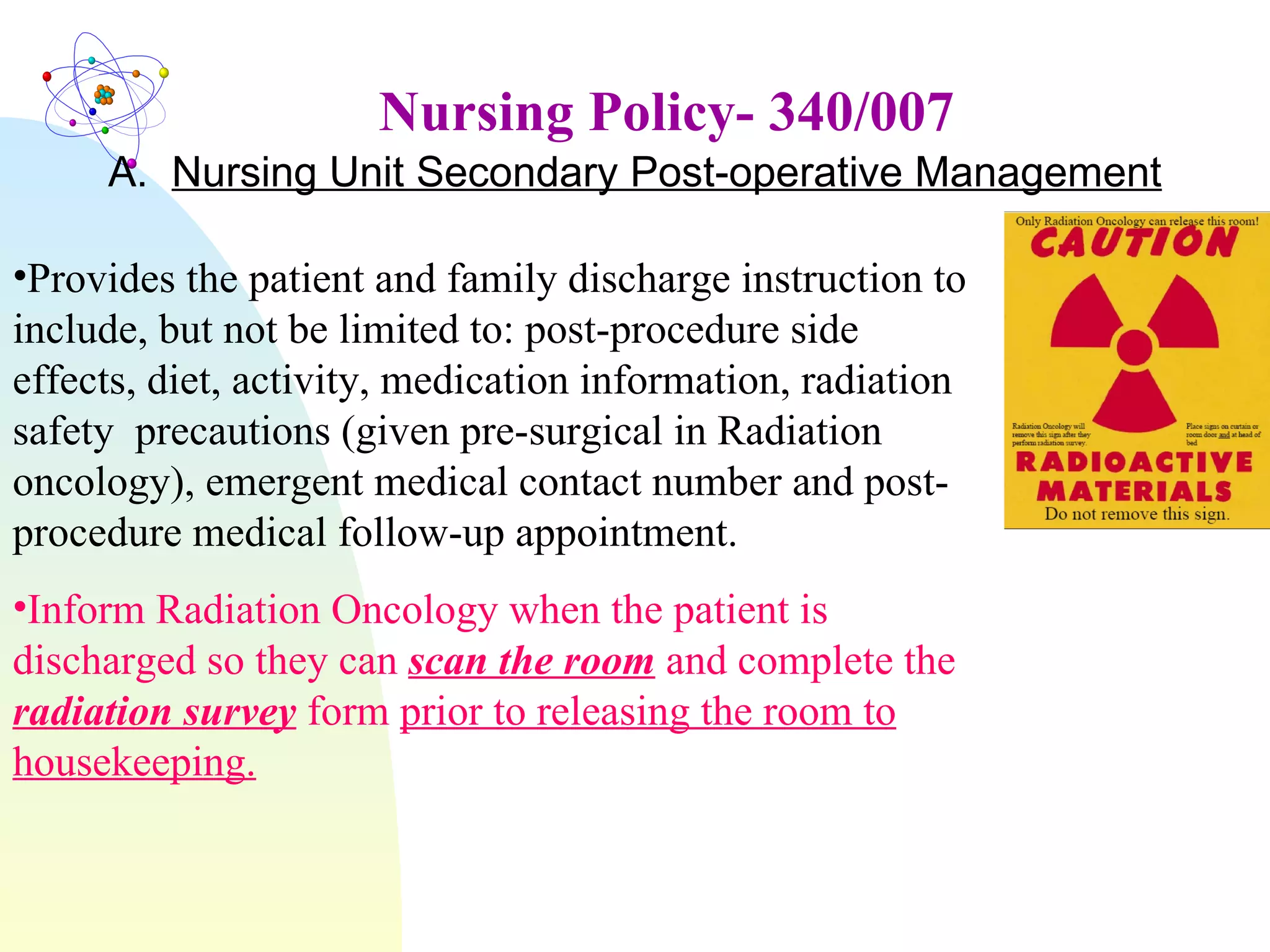 Rad Safety Inservice I 125 Prostate Seed Procedure | PPT