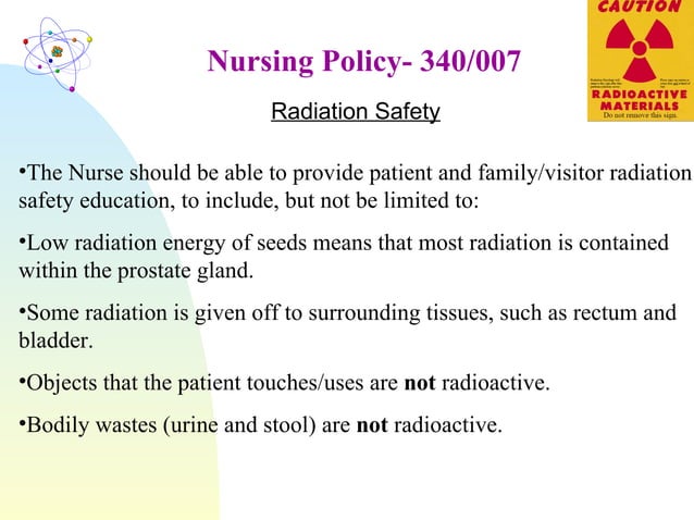 Rad Safety Inservice I 125 Prostate Seed Procedure | PPT