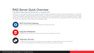 Embarcadero RAD server Launch Webinar | PPT