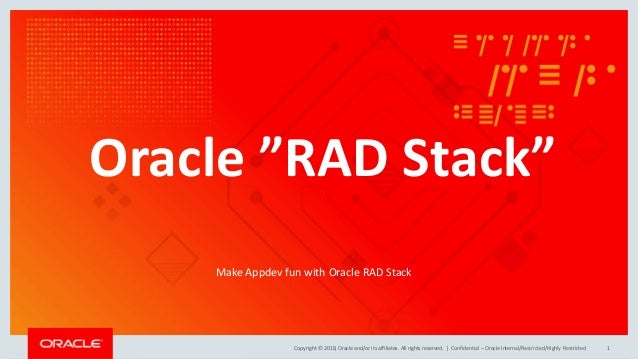 Oracle RAD stack REST, APEX, Database