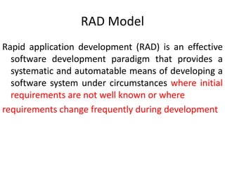 Rapid Application Development(RAD) model | PPTX