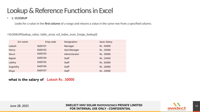 EXCEL FUNCTIONS & SHORT CUTS Types of Excel Functions | PPT