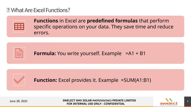 EXCEL FUNCTIONS & SHORT CUTS Types of Excel Functions | PPT