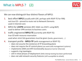 MPLS Transport network for power utilities | PPTX