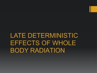 Radiation biology | PPTX