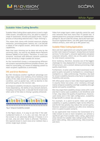 Radvision scalable video coding whitepaper by face to face live | PDF