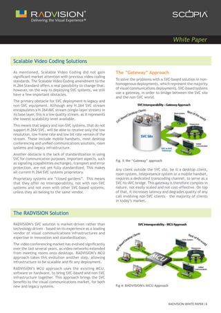 Radvision scalable video coding whitepaper by face to face live | PDF