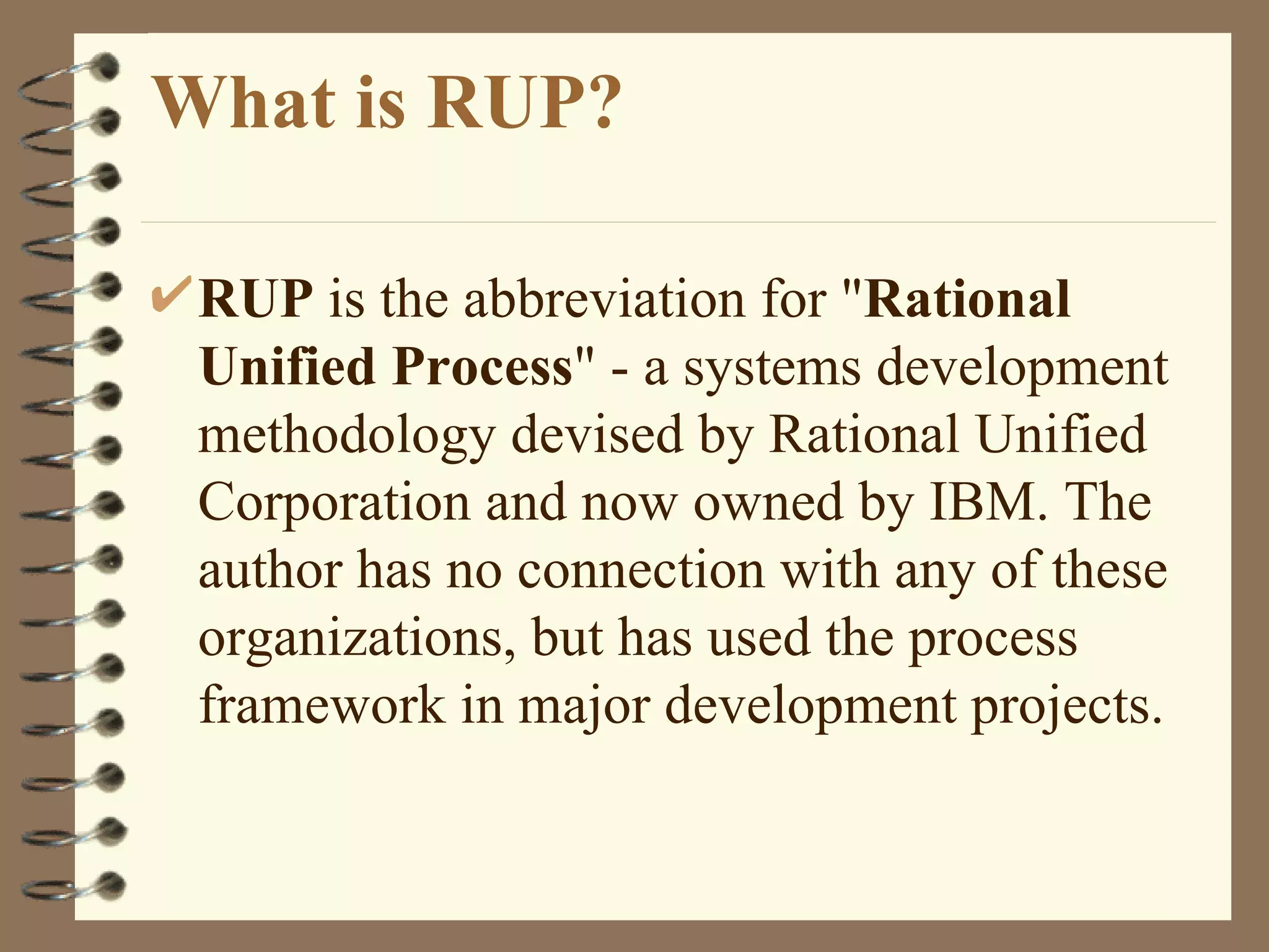 RUP VS RAD Methodology | PPT