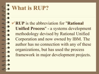 RUP VS RAD Methodology | PPT