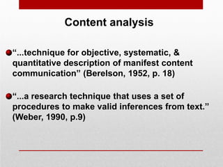 content analysis and discourse analysis | PDF | Science