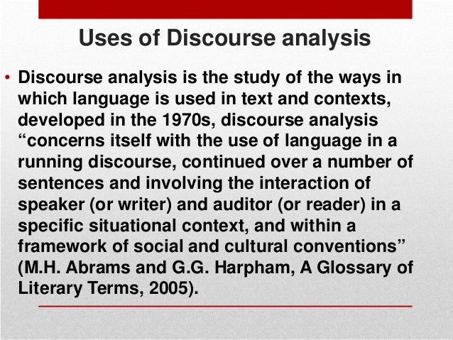 content analysis and discourse analysis