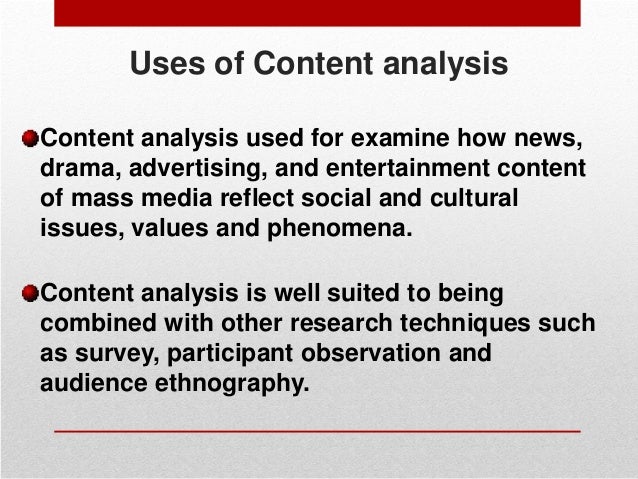 content analysis and discourse analysis