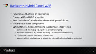 Radware Hybrid Cloud WAF Service | PDF
