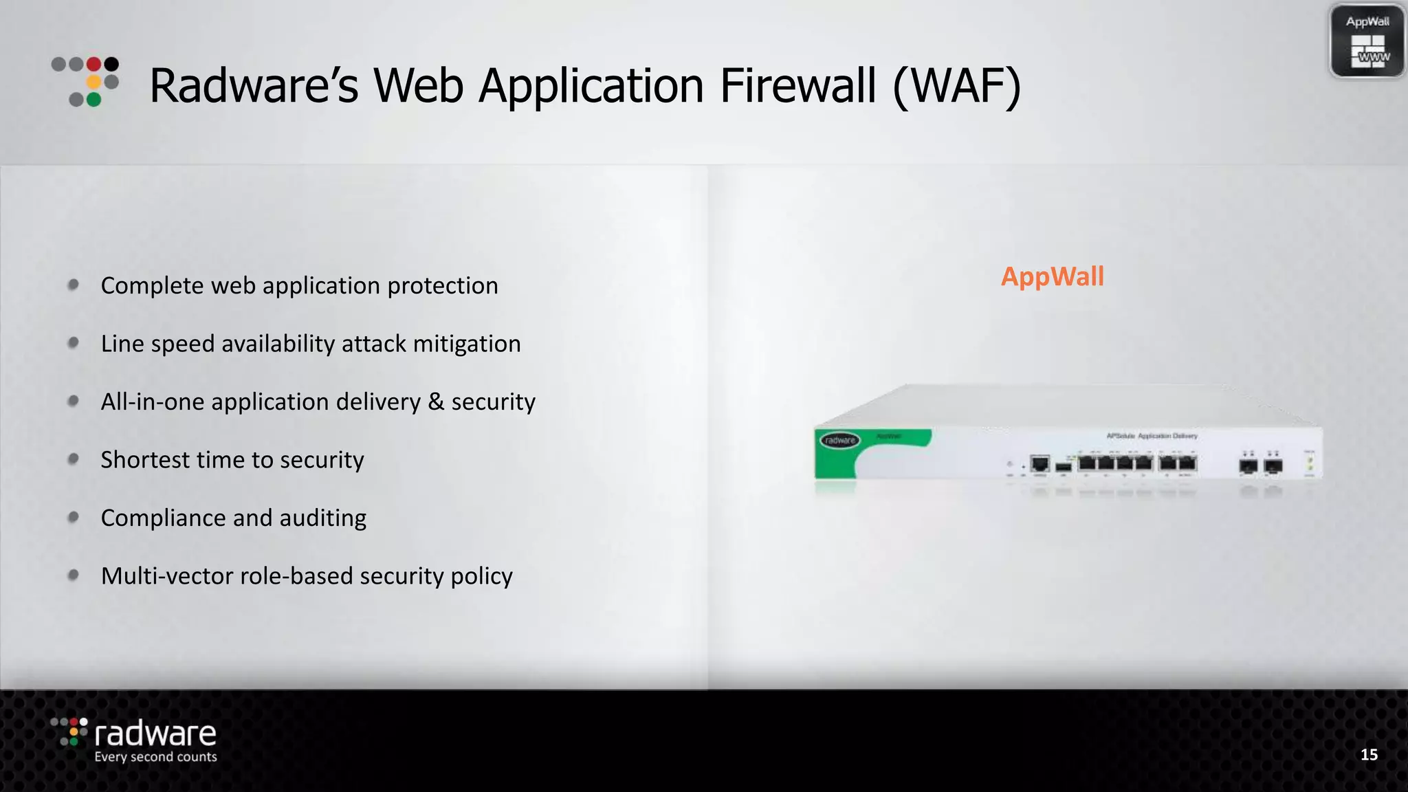 Radware Waf Web Application Firewall Pptx Web Development