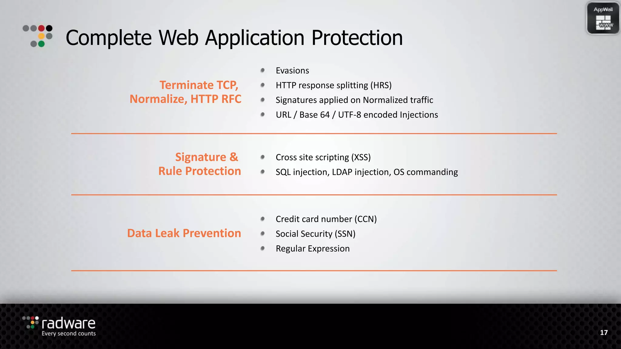 Radware - WAF (Web Application Firewall) | PPTX