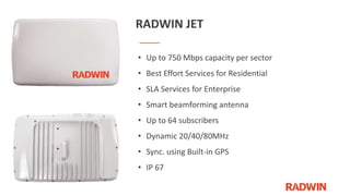 Radwin Fiber-like broadband solution | PPT